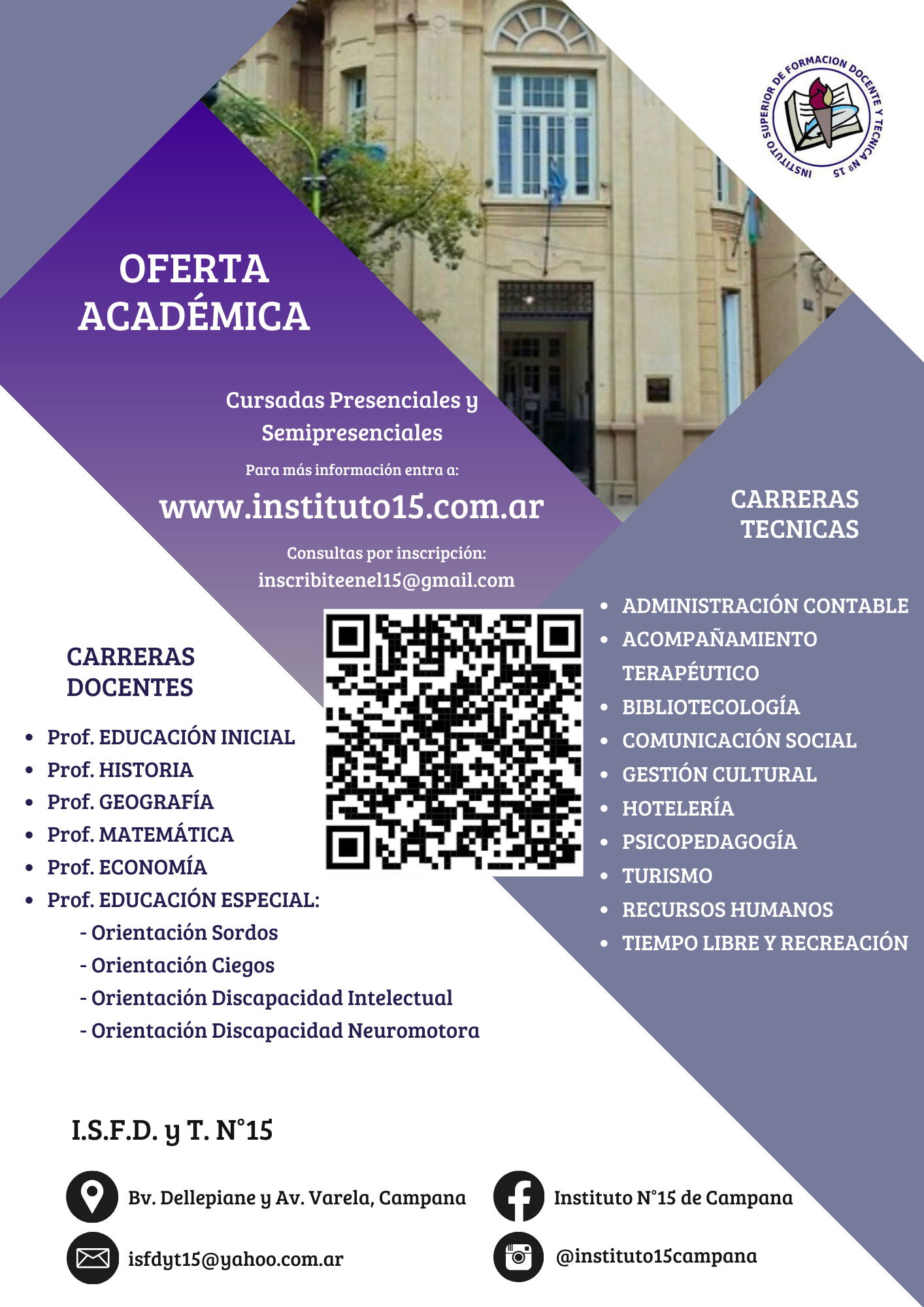 OFERTA ACADÉMICA - Instituto 15